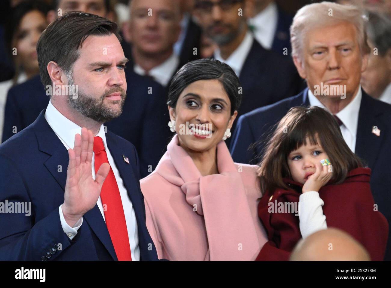J.D. Vance takes the oath of office as Vice President during the 60th ...