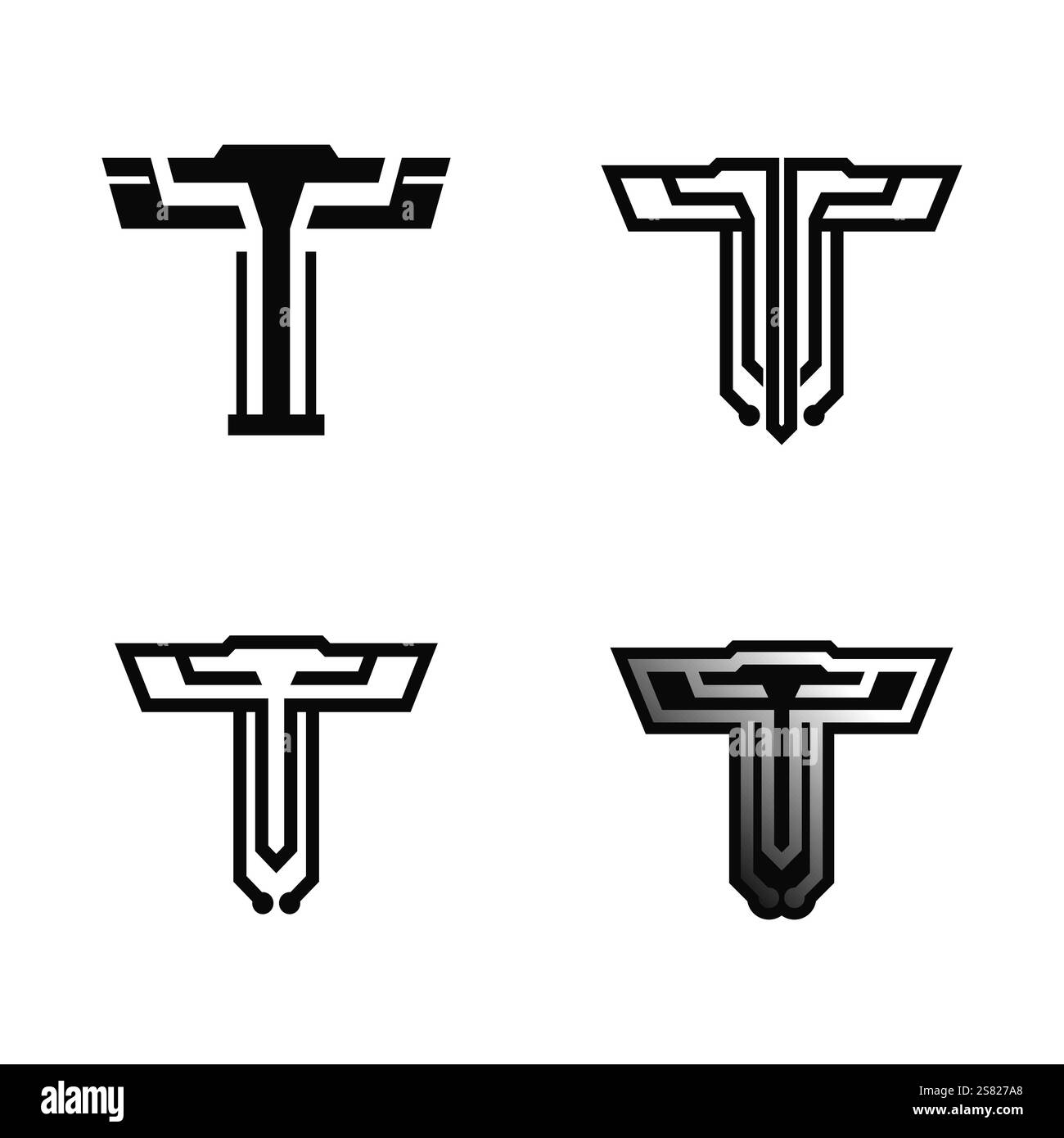 letter T logo image and font T design graphic vector Stock Vector Image ...