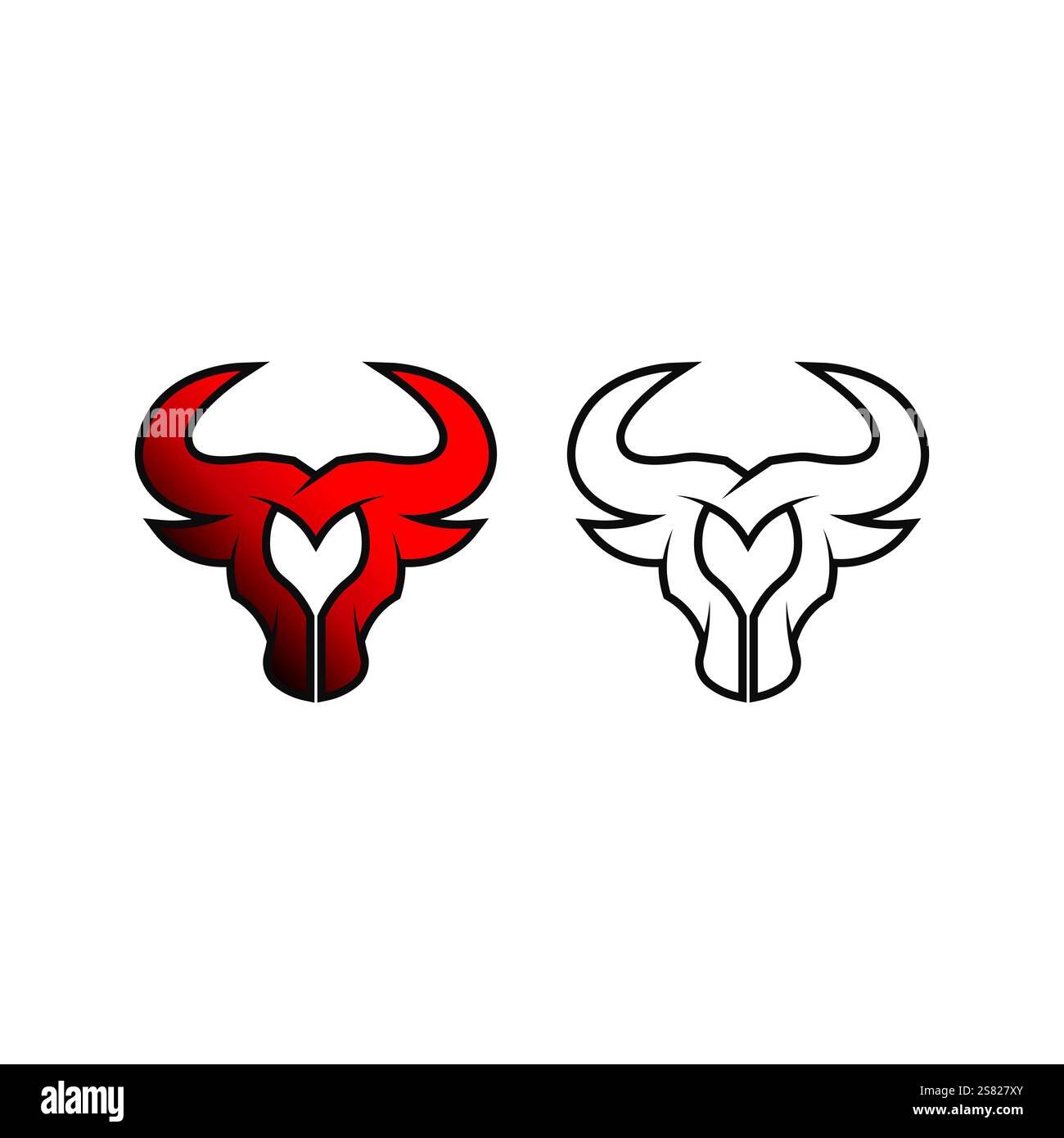 Bull logo horn and cow, Buffalo animal symbols vector template icons ...