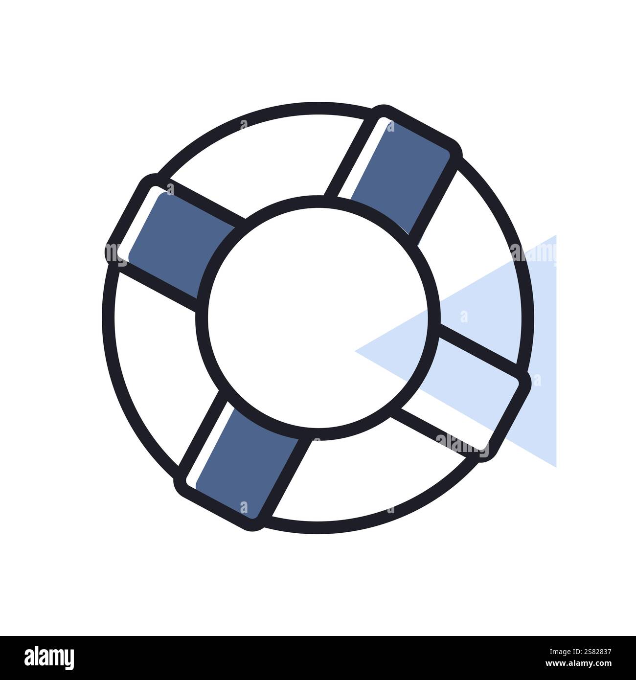 Life ring vector icon. Life preserver symbol. Life saving sign ...