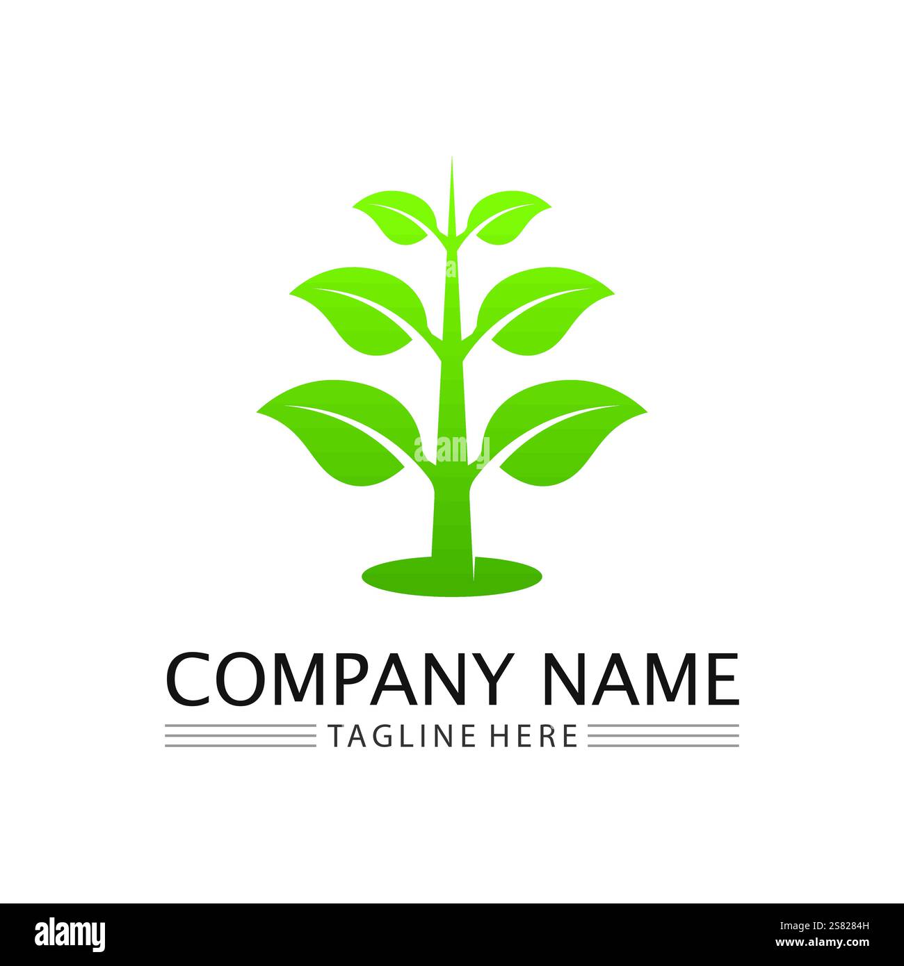 Tree logo icon vector illustration design.Vector silhouette of a tree ...