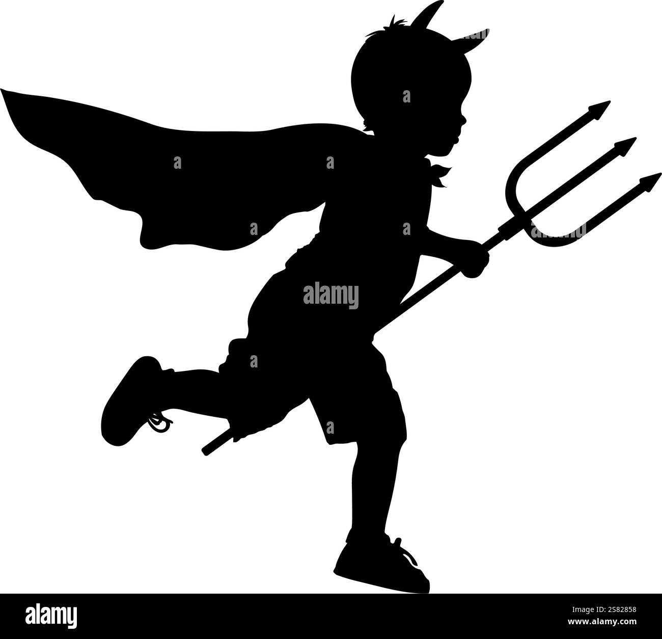 Child dressed devil Black and White Stock Photos & Images - Alamy