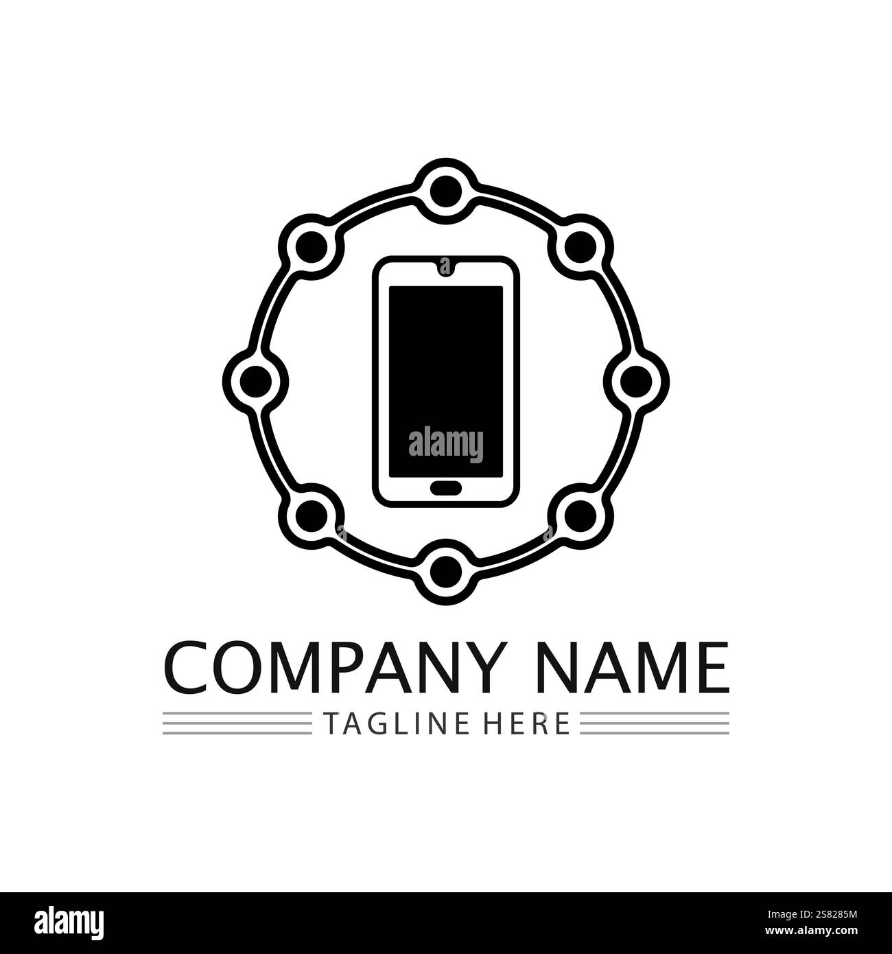 smart phone icon logo design and vector illustration Stock Vector Image ...