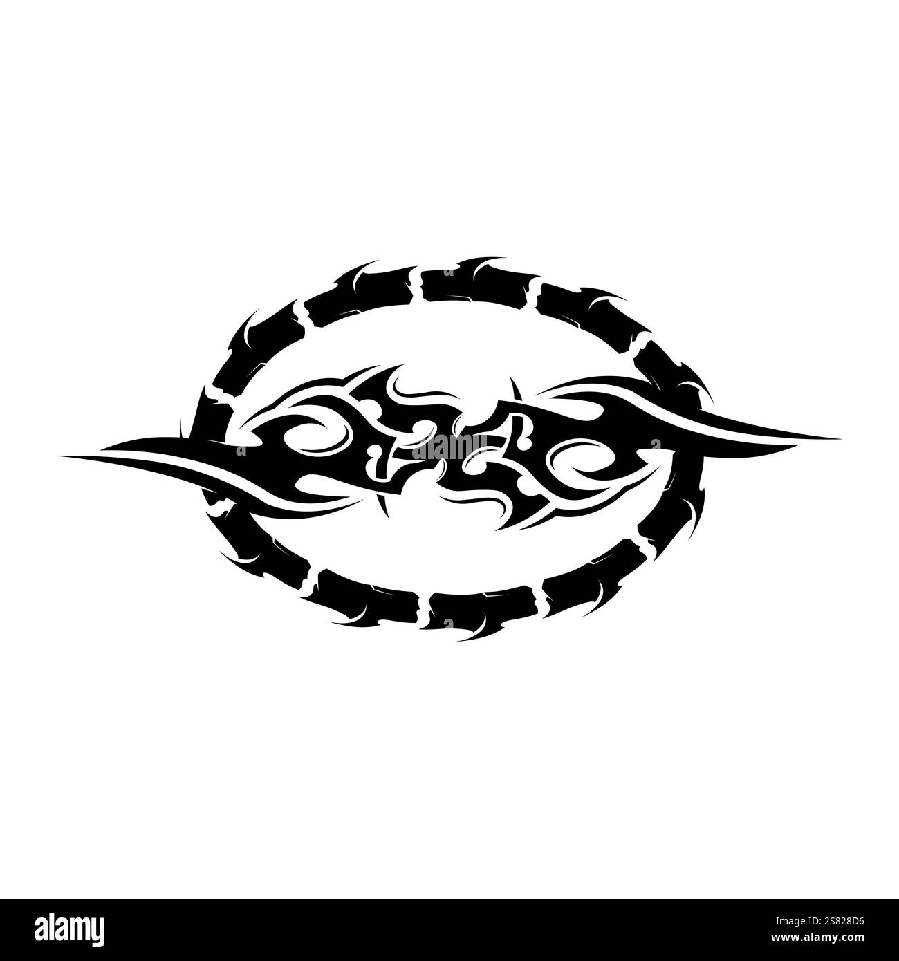 black tribal vector logo design icon and sign tribal Stock Vector Image ...