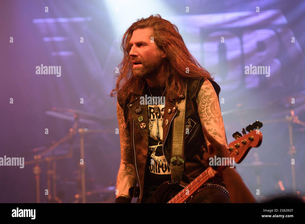 Munich, Germany, January 17th 2025: Malte Burkert (Bass Guitar) and ...