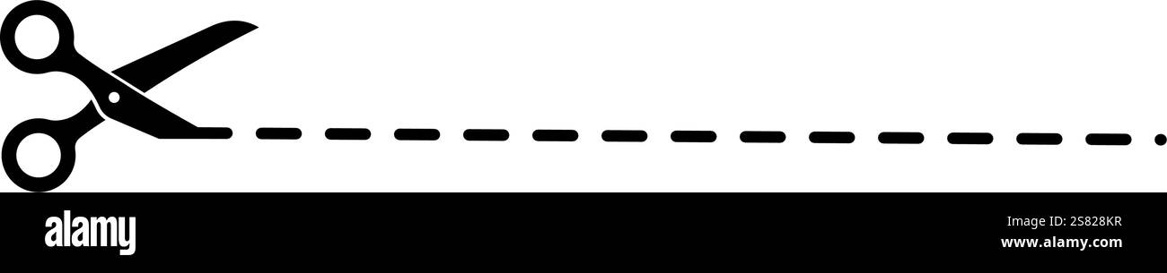 scissors, cutting line, cutting out Stock Vector Image & Art - Alamy