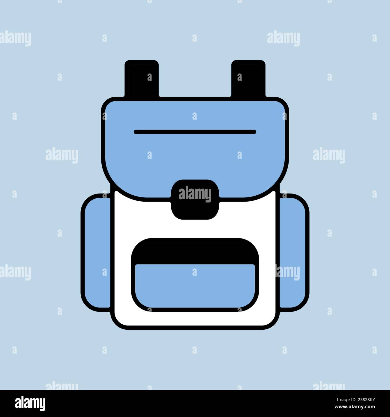 Camping backpack vector icon. Camping and Hiking sign. Graph symbol for ...