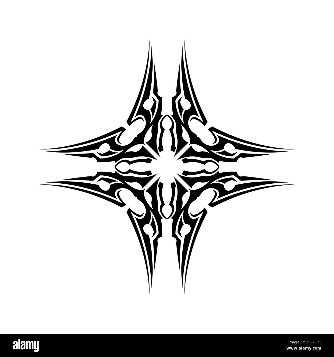 black tribal vector logo design icon and sign tribal Stock Vector Image ...
