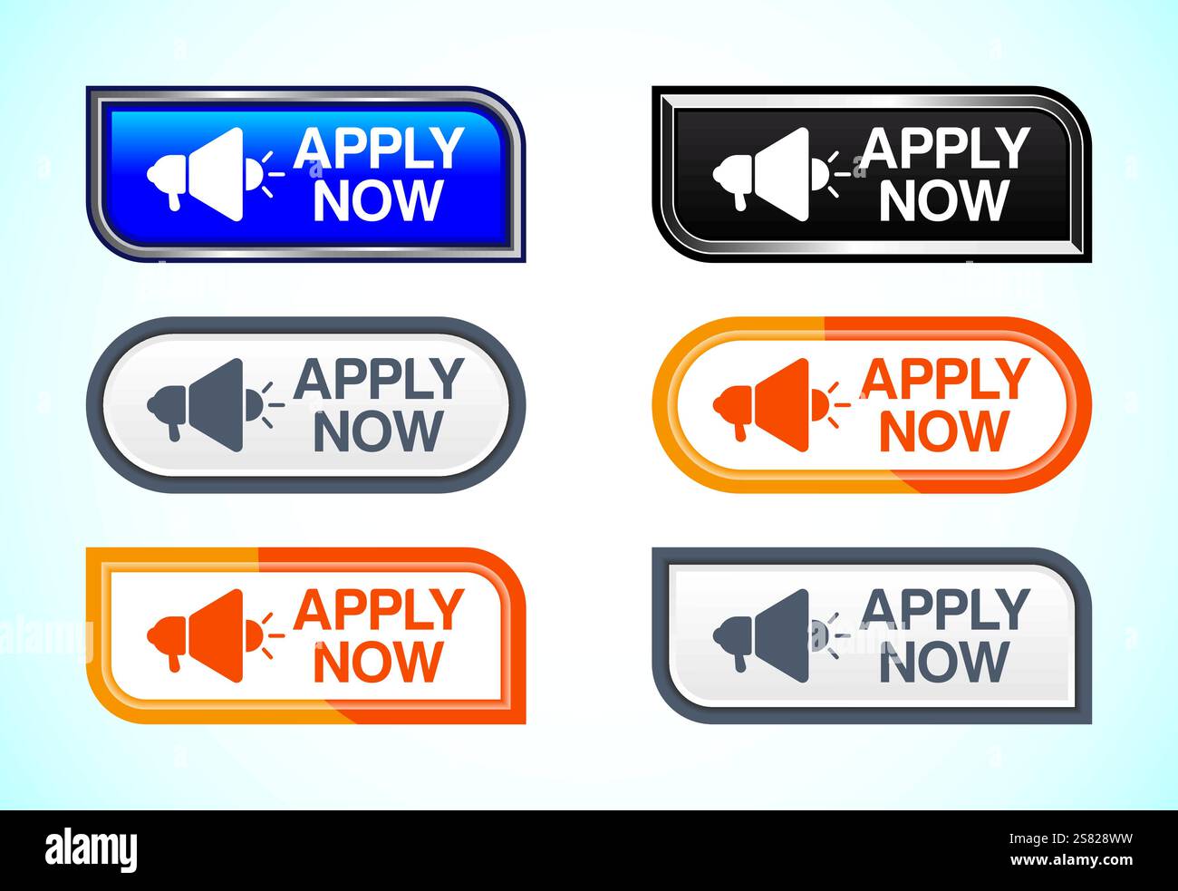 APPLY NOW button, Suitable for mobile app, and website UI design Stock ...