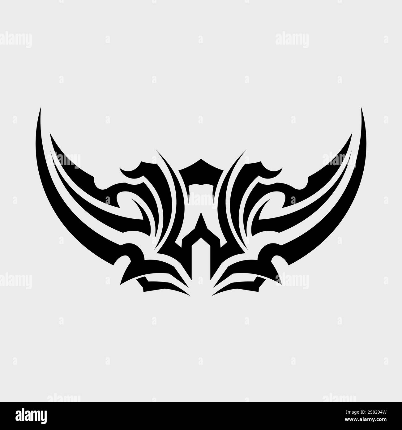 black tribal vector logo design icon and sign tribal Stock Vector Image ...