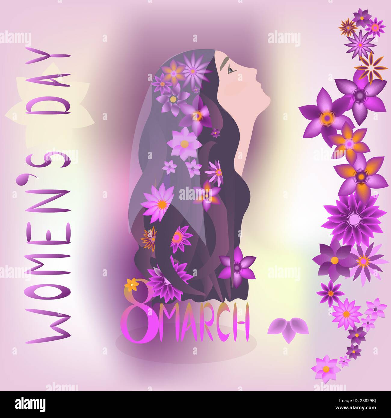 March 8 holiday card Stock Vector Images - Alamy