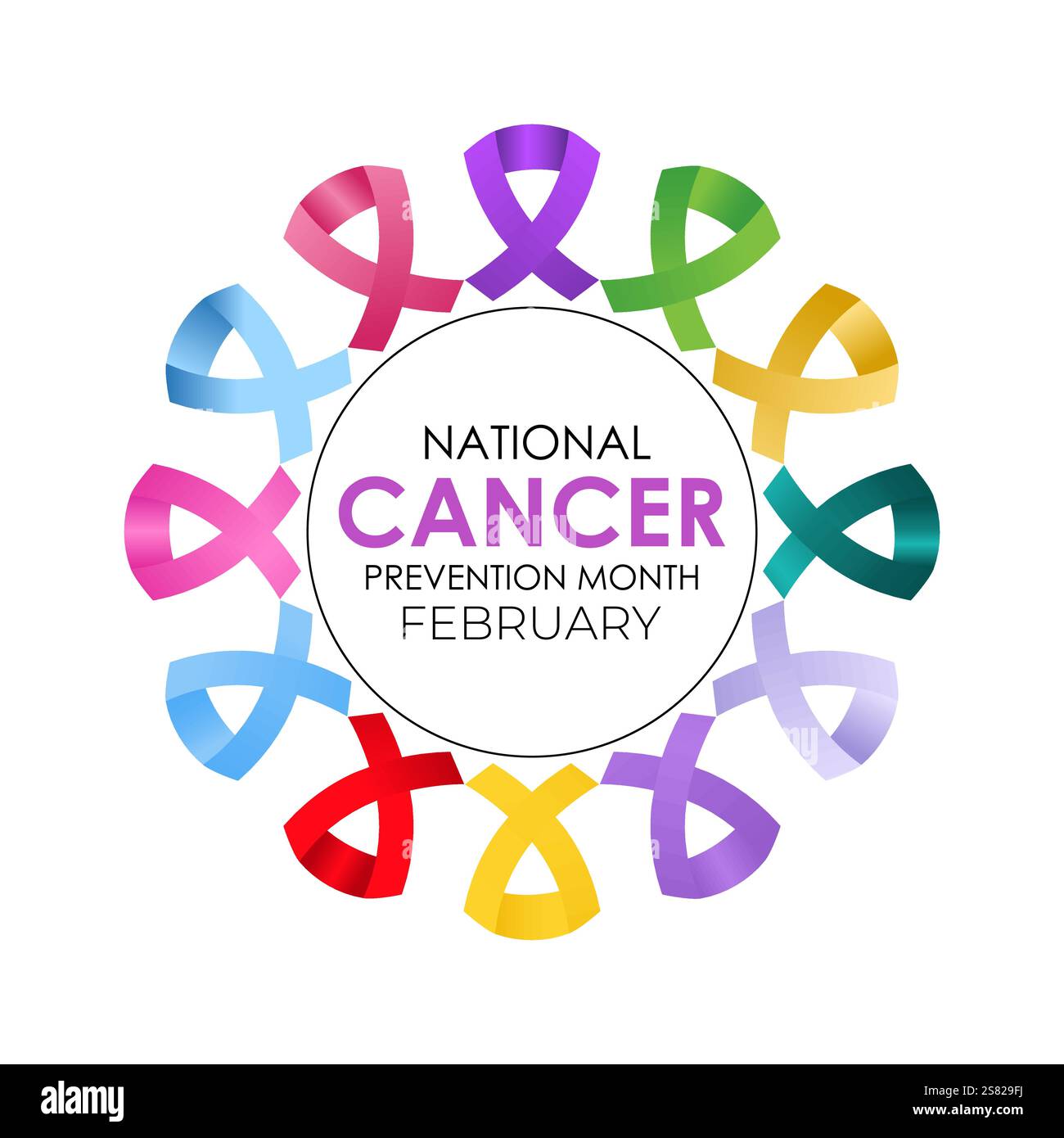 Vector illustration on the theme of National Cancer Prevention month ...