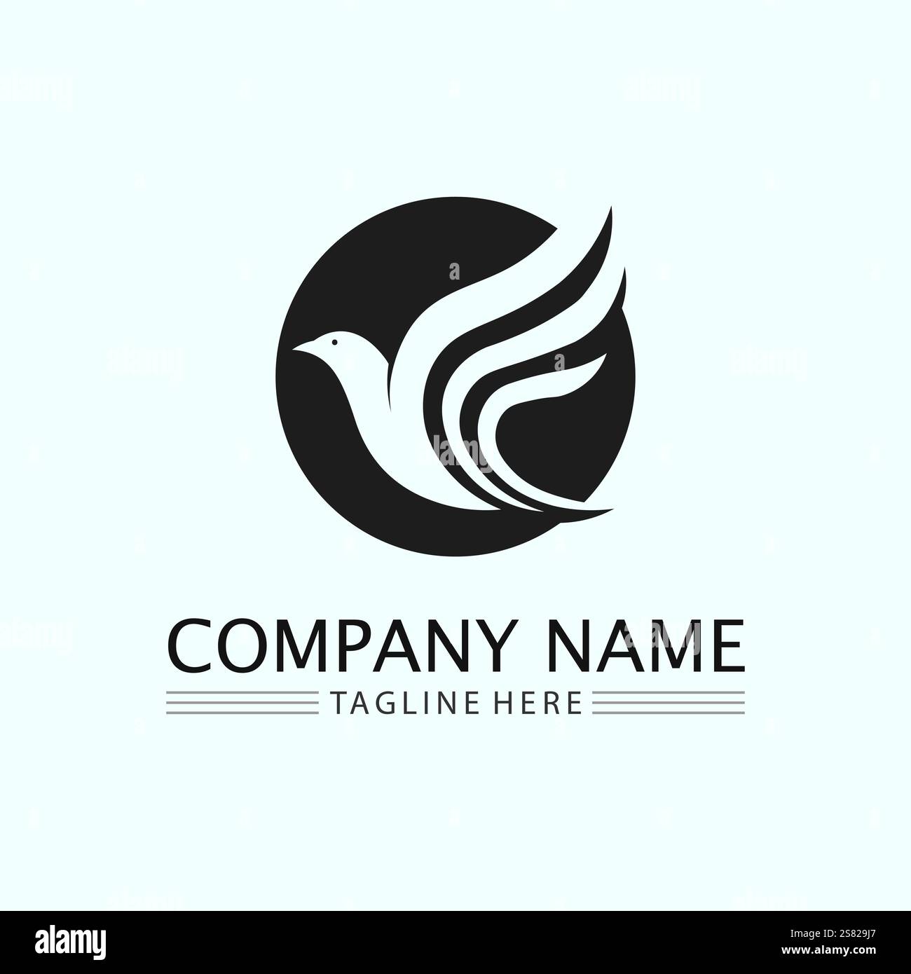 Bird wing Dove Logo Template vector illustration Stock Vector Image ...