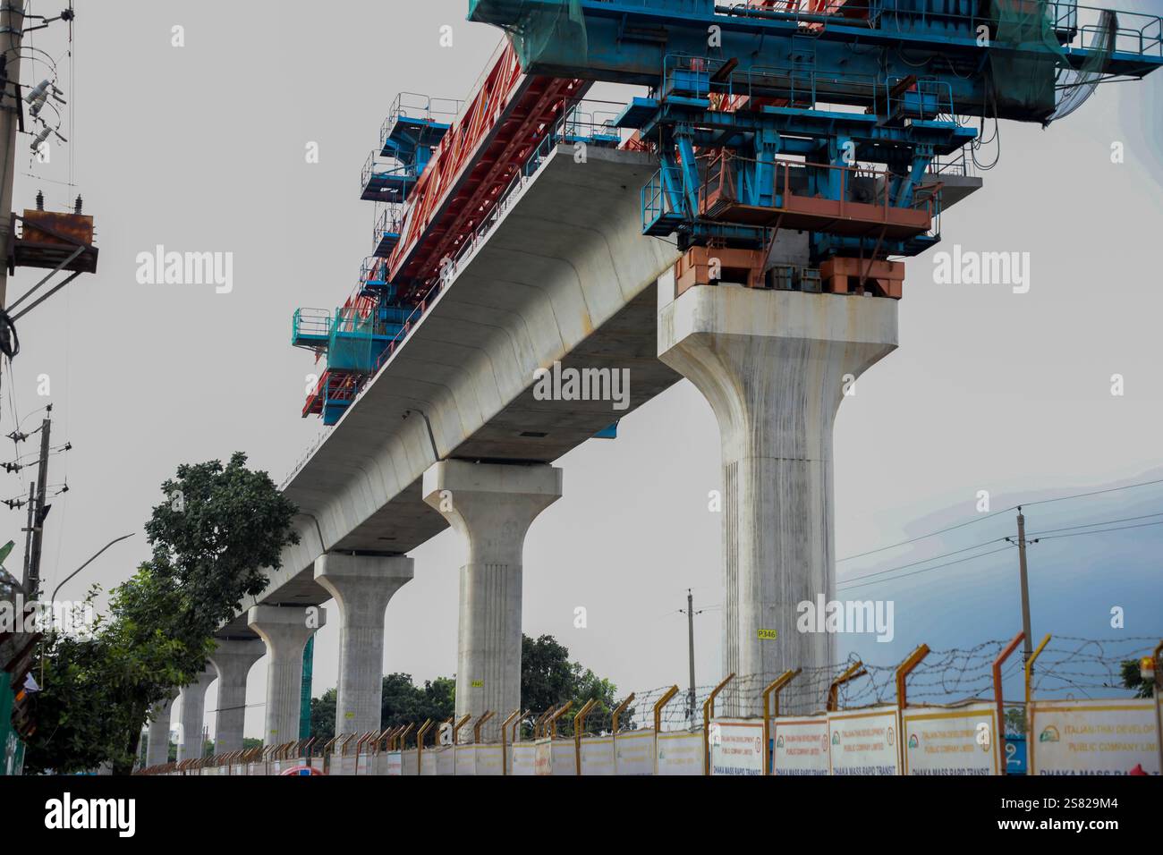 Construction of the Dhaka Metro Rail in Agargaon, Dhaka, Bangladesh ...