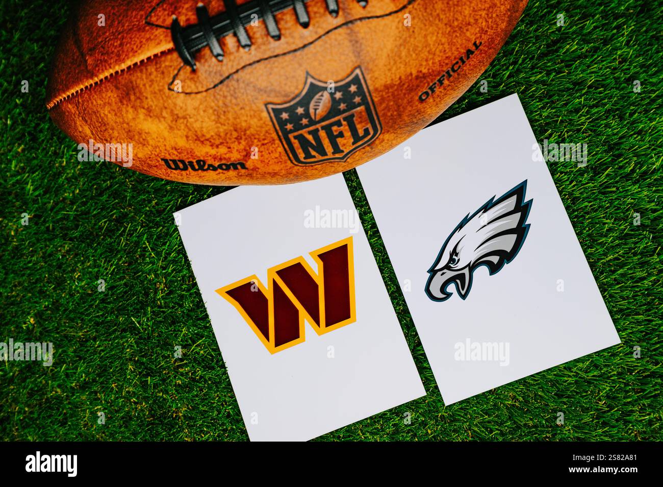 PHILADELPHIA, USA, JANUARY 18, 2025: Washington Commanders vs Philadelphia Eagles. NFC ...