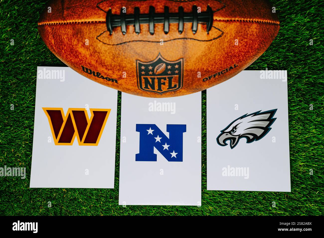 PHILADELPHIA, USA, JANUARY 18, 2025: Washington Commanders vs Philadelphia Eagles. NFC ...