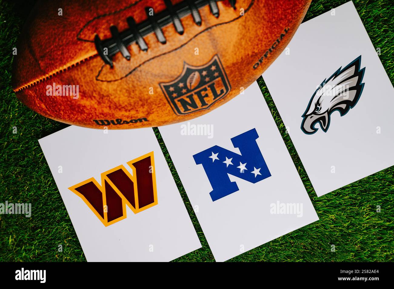 PHILADELPHIA, USA, JANUARY 18, 2025: Washington Commanders vs Philadelphia Eagles. NFC ...