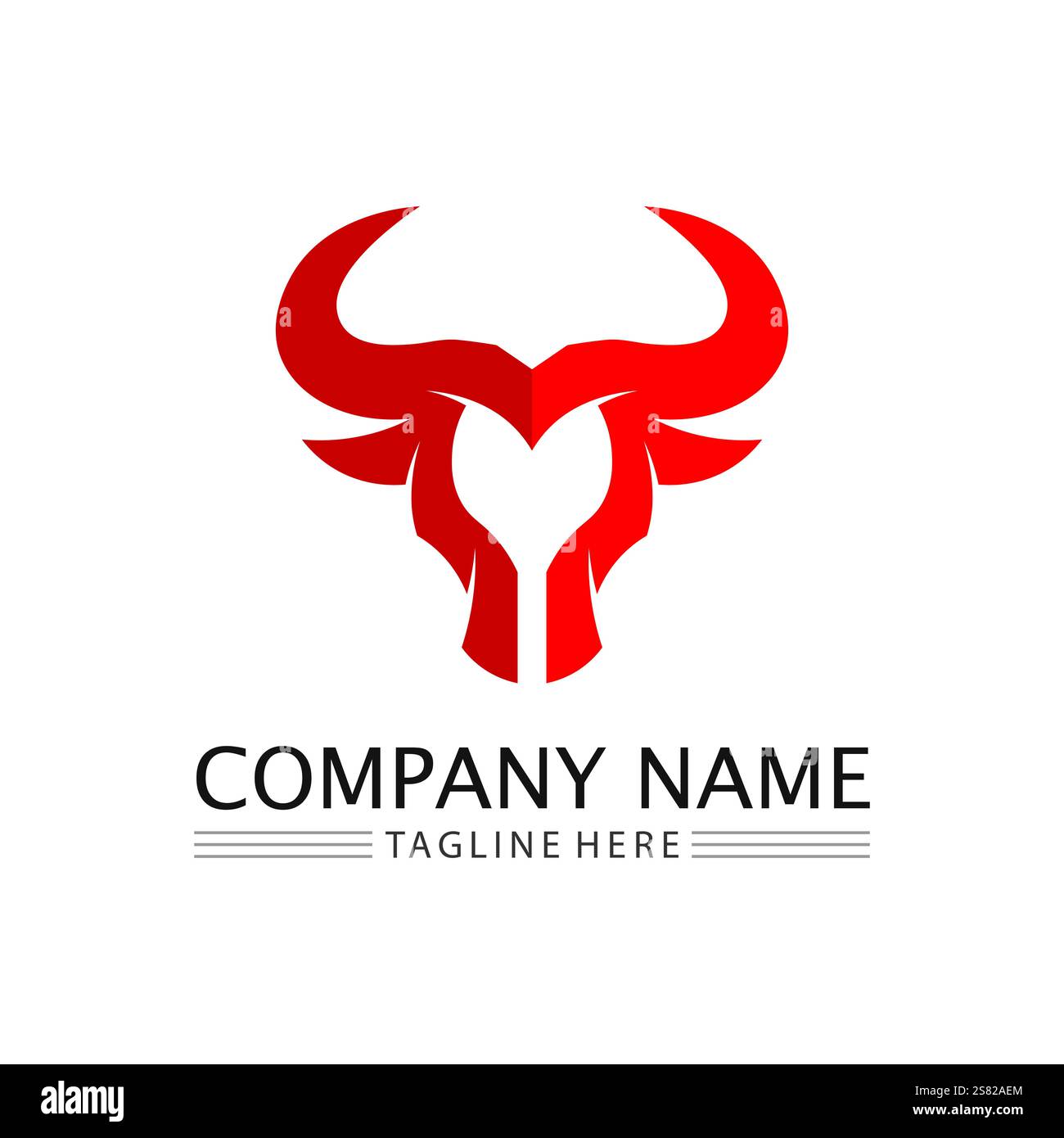 Bull logo horn and cow, Buffalo animal symbols vector template icons ...