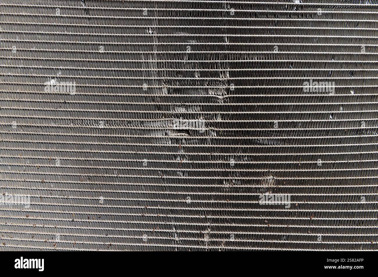 a radiator damaged in an accident to cool the car during engine ...