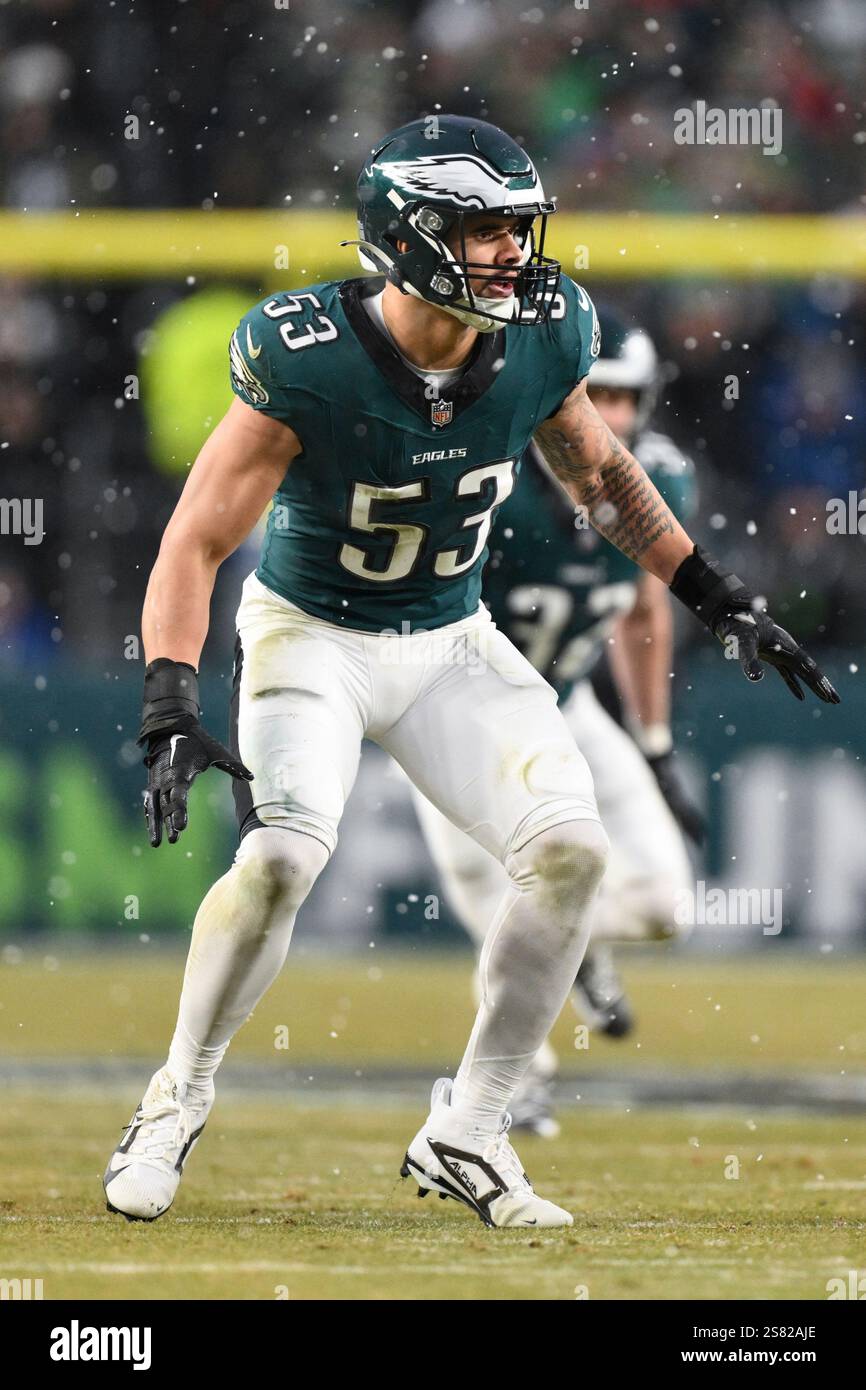 Philadelphia Eagles linebacker Zack Baun (53) in action during the ...
