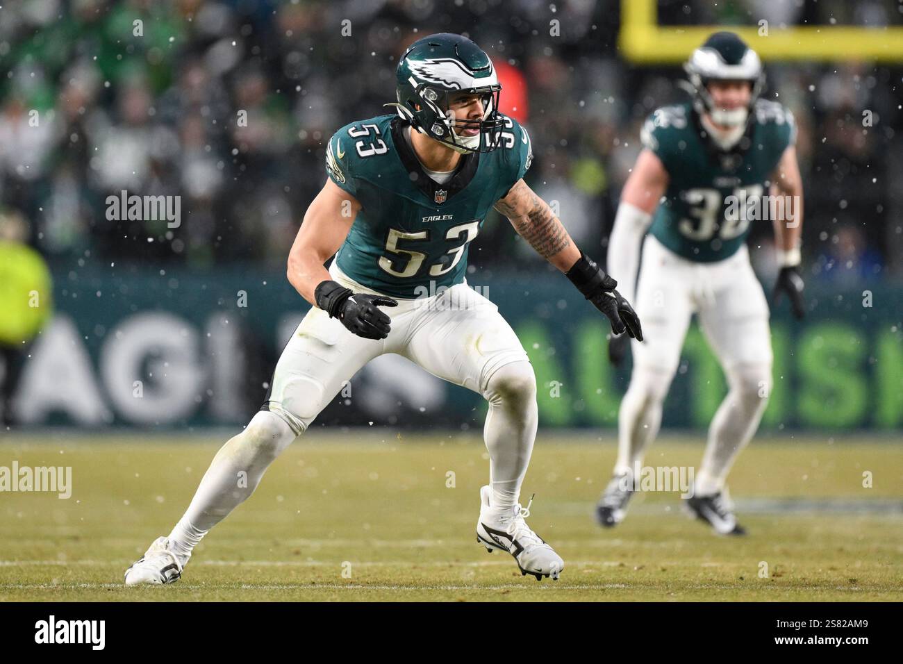 Philadelphia Eagles linebacker Zack Baun (53) in action during the ...