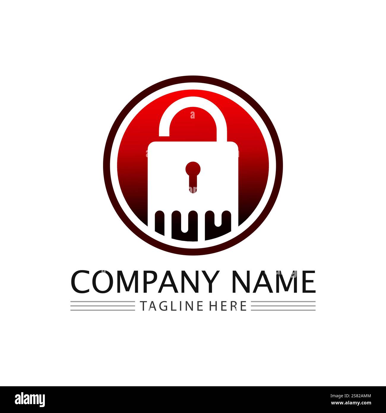 key and lock icon padlock logo and symbol vector design Graphic Stock ...