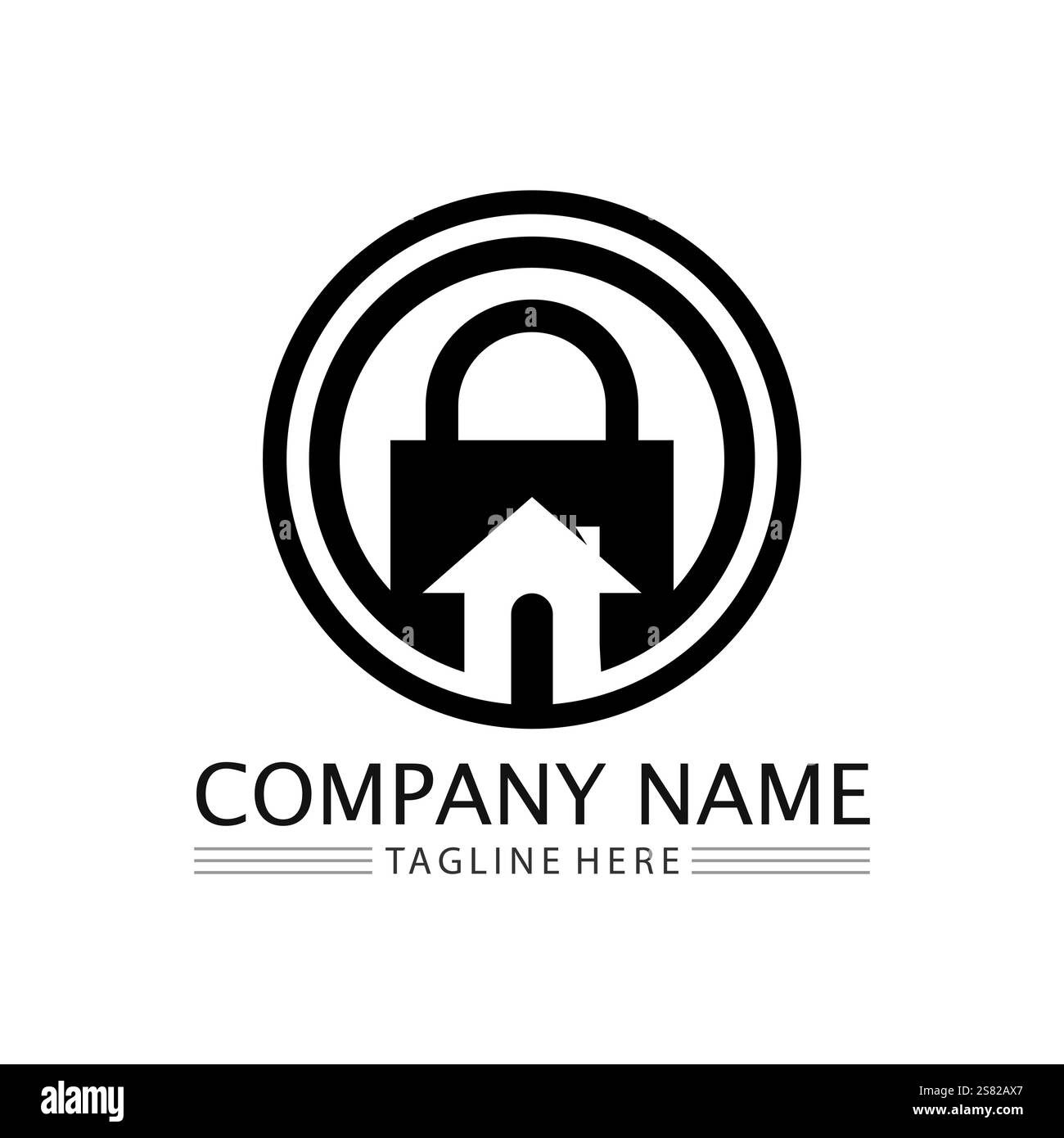 key and lock icon padlock logo and symbol vector design Graphic Stock Vector Image & Art - Alamy