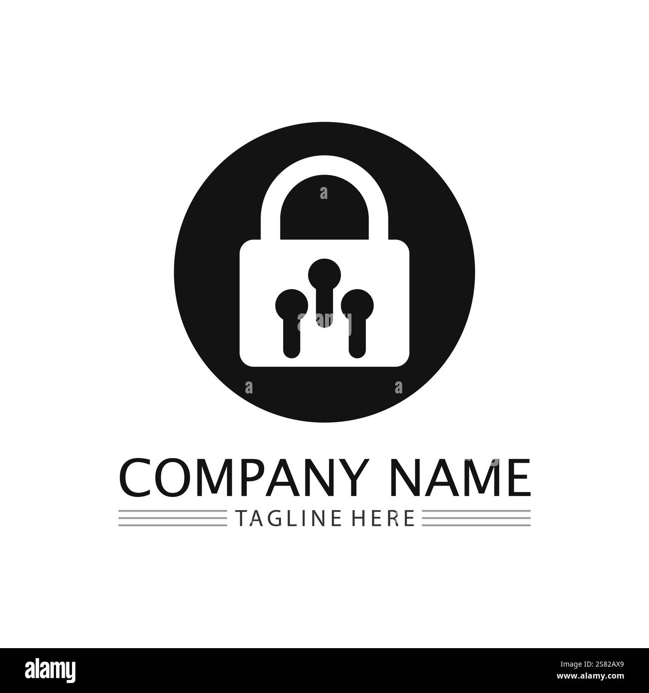 key and lock icon padlock logo and symbol vector design Graphic Stock Vector Image & Art - Alamy