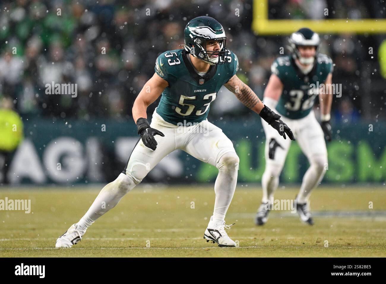 Philadelphia Eagles linebacker Zack Baun (53) in action during the ...