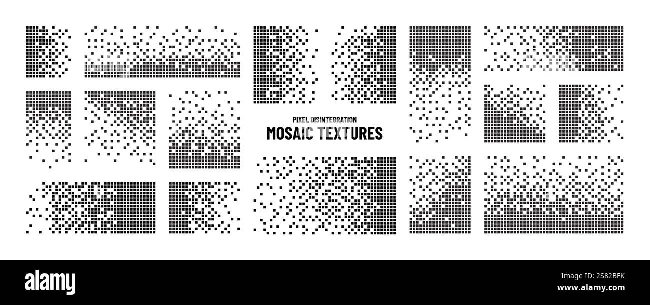 Pixel background. Mosaic dot pattern, space graphic texture effect for ...