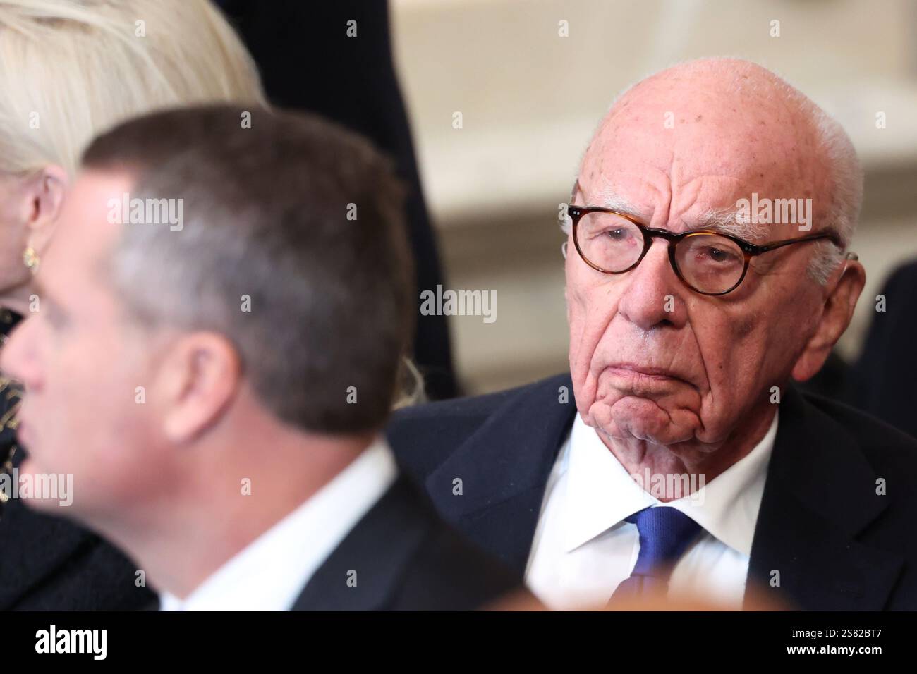 Washington, Dc, USA. 20th Jan, 2025. Rupert Murdoch looks on ahead of ...