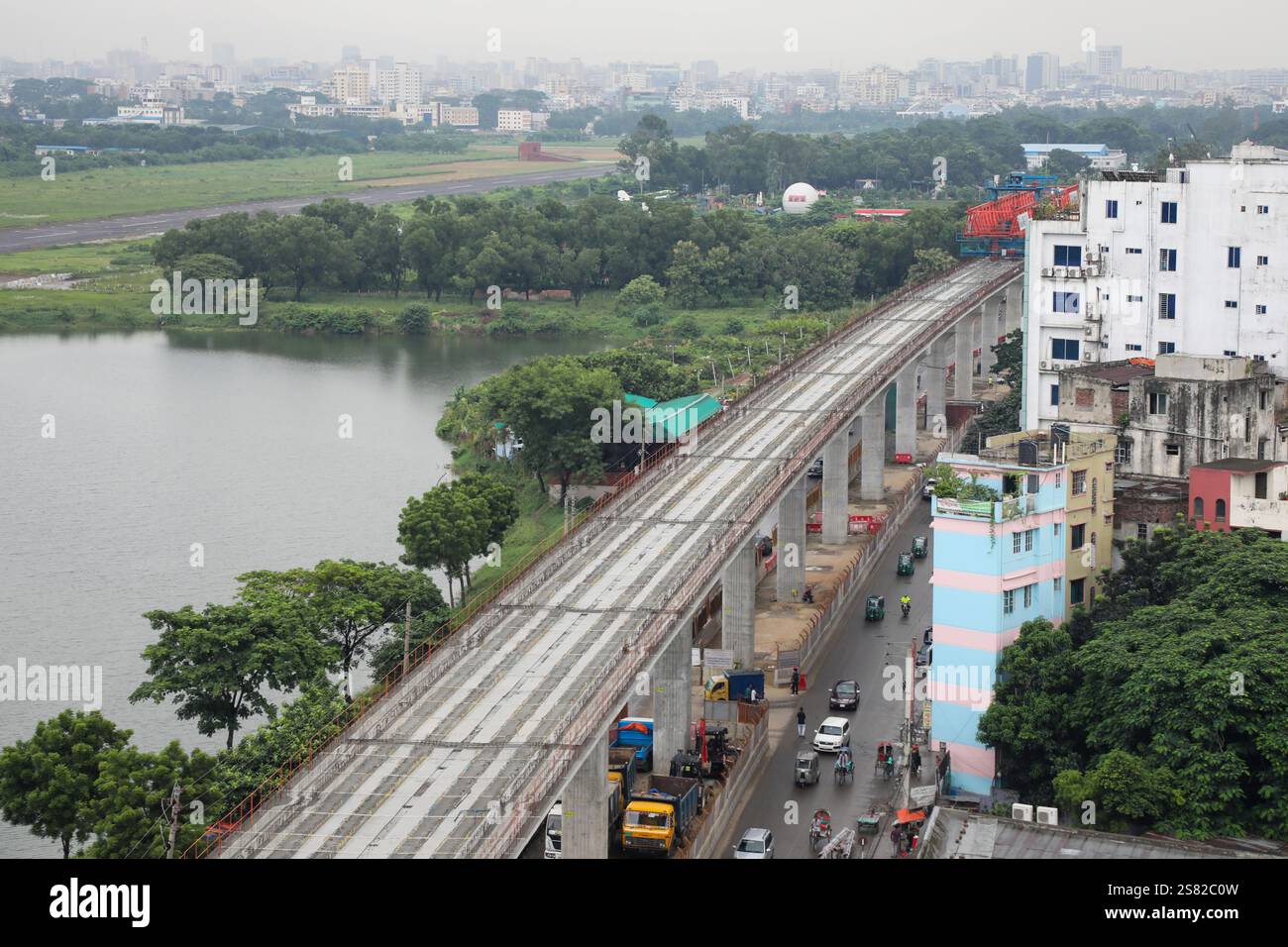 Construction of the Dhaka Metro Rail in Agargaon, Dhaka, Bangladesh ...