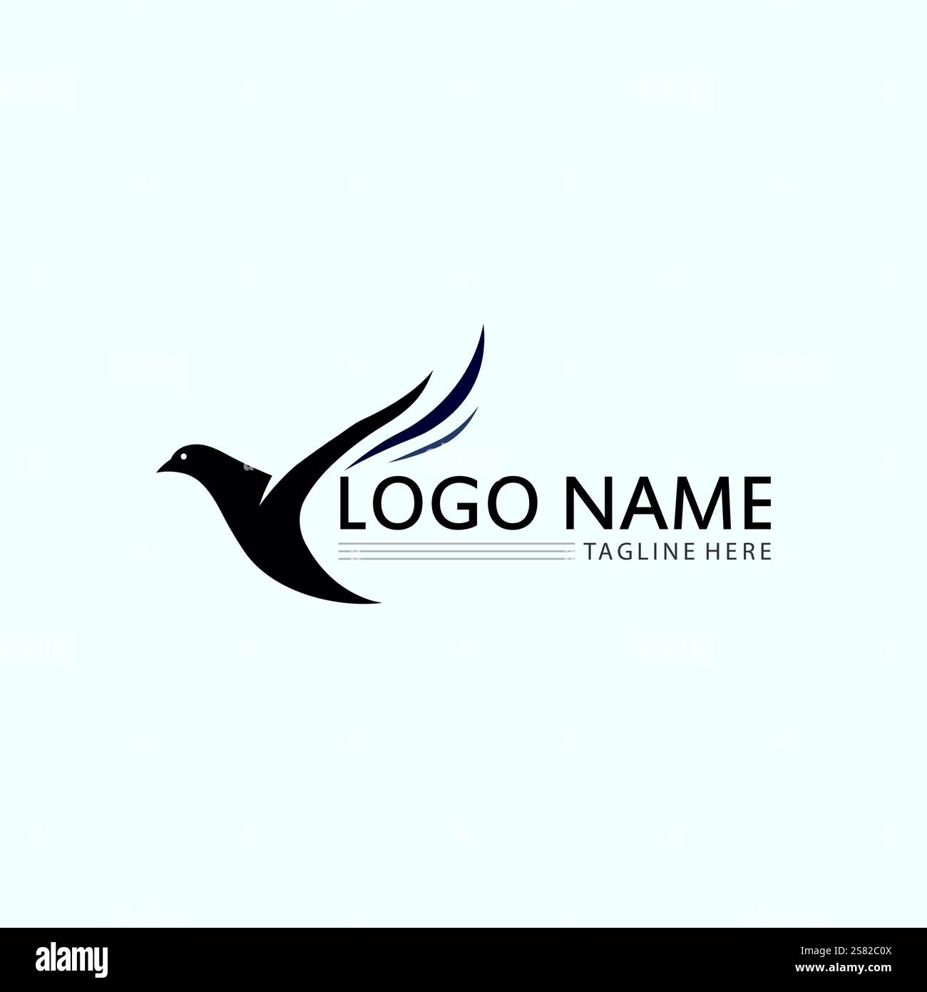 Bird wing Dove Logo Template vector illustration Stock Vector Image ...
