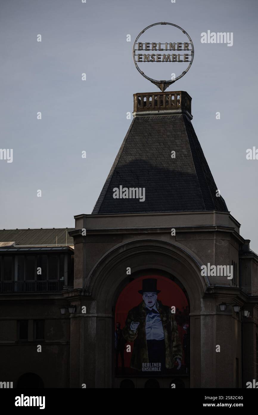 Berlin, Germany. 20th Jan, 2025. View of a "Berliner Ensemble" sign on ...