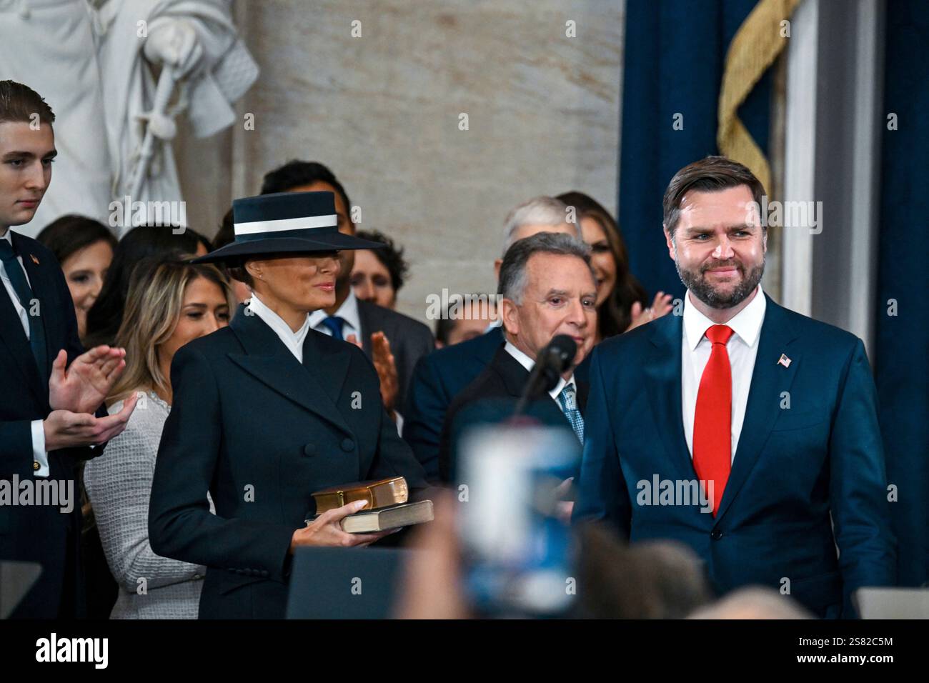 Vice President-elect JD Vance of Ohio arrives for the inauguration of ...