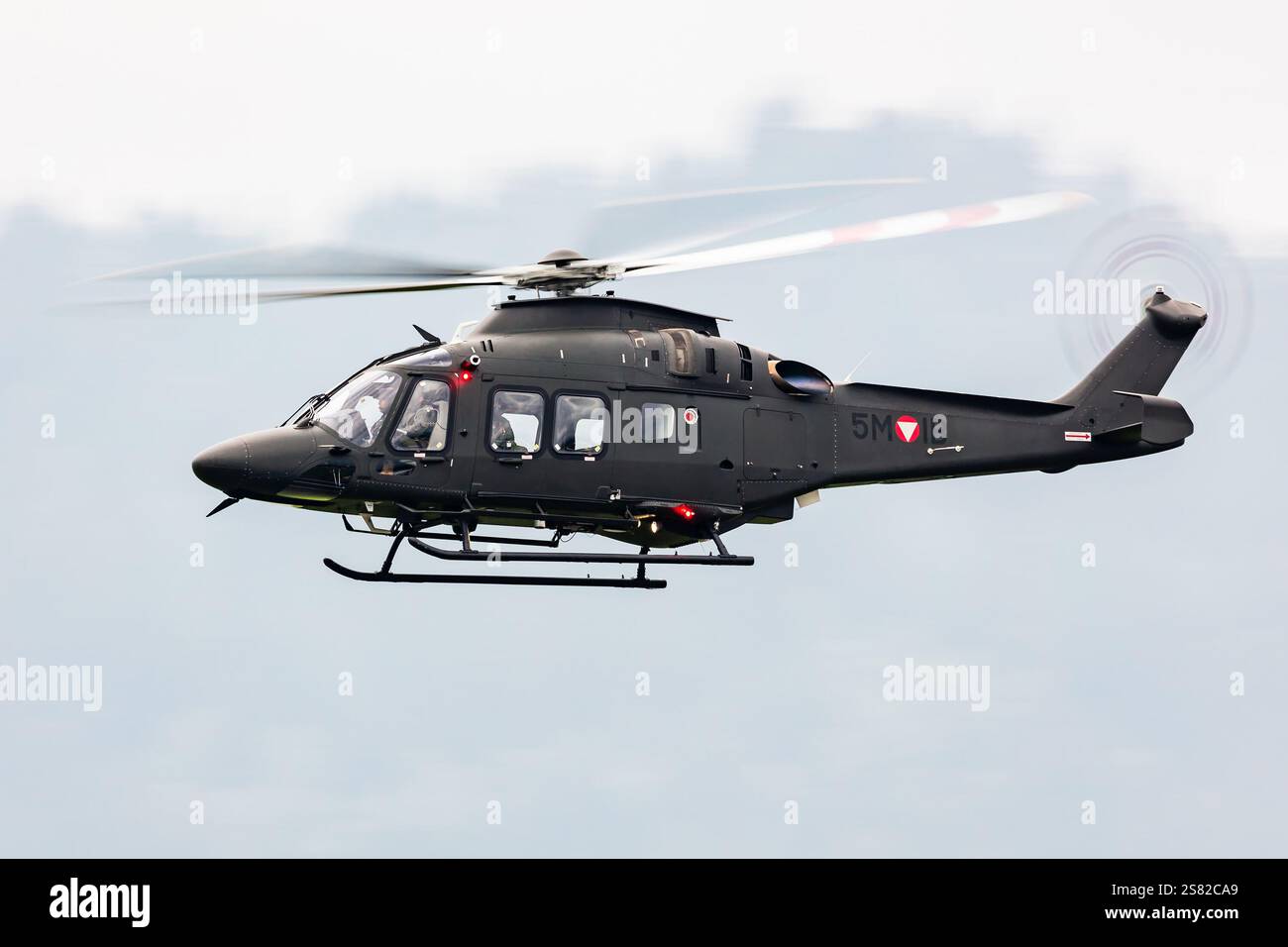 Zeltweg, Austria - September 6, 2024: Austrian Air Force AgustaWestland Leonardo AW169 transport ...