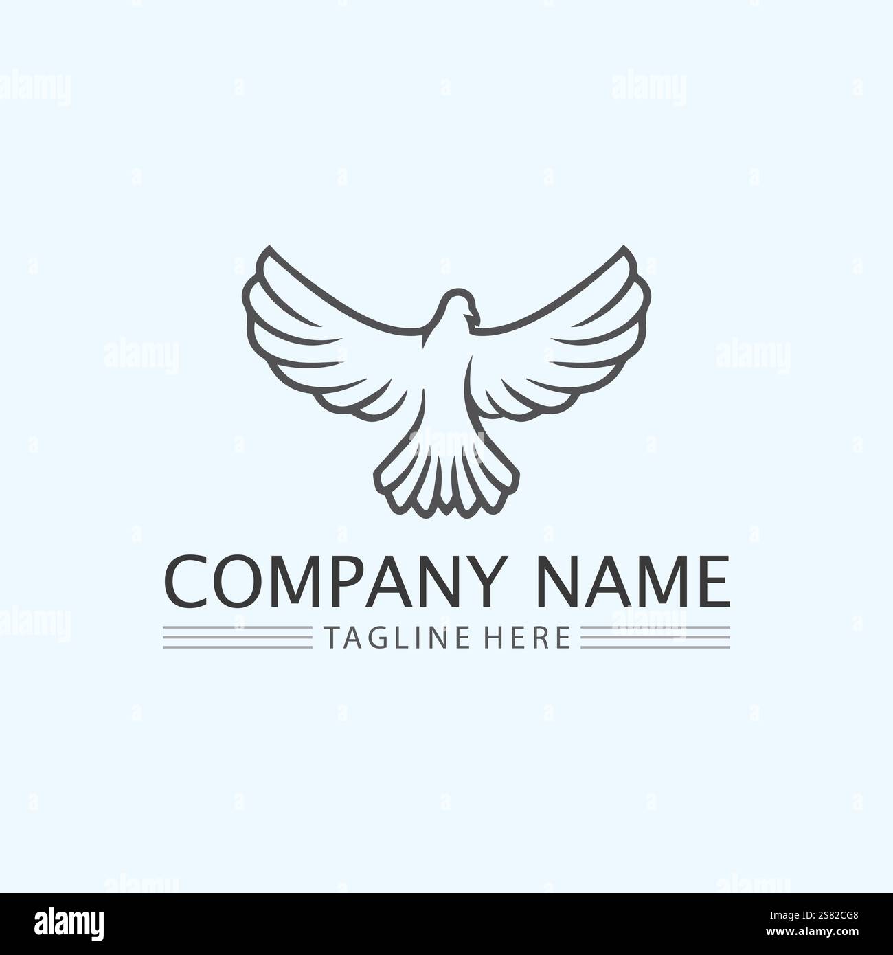 Bird wing Dove Logo Template vector illustration Stock Vector Image ...
