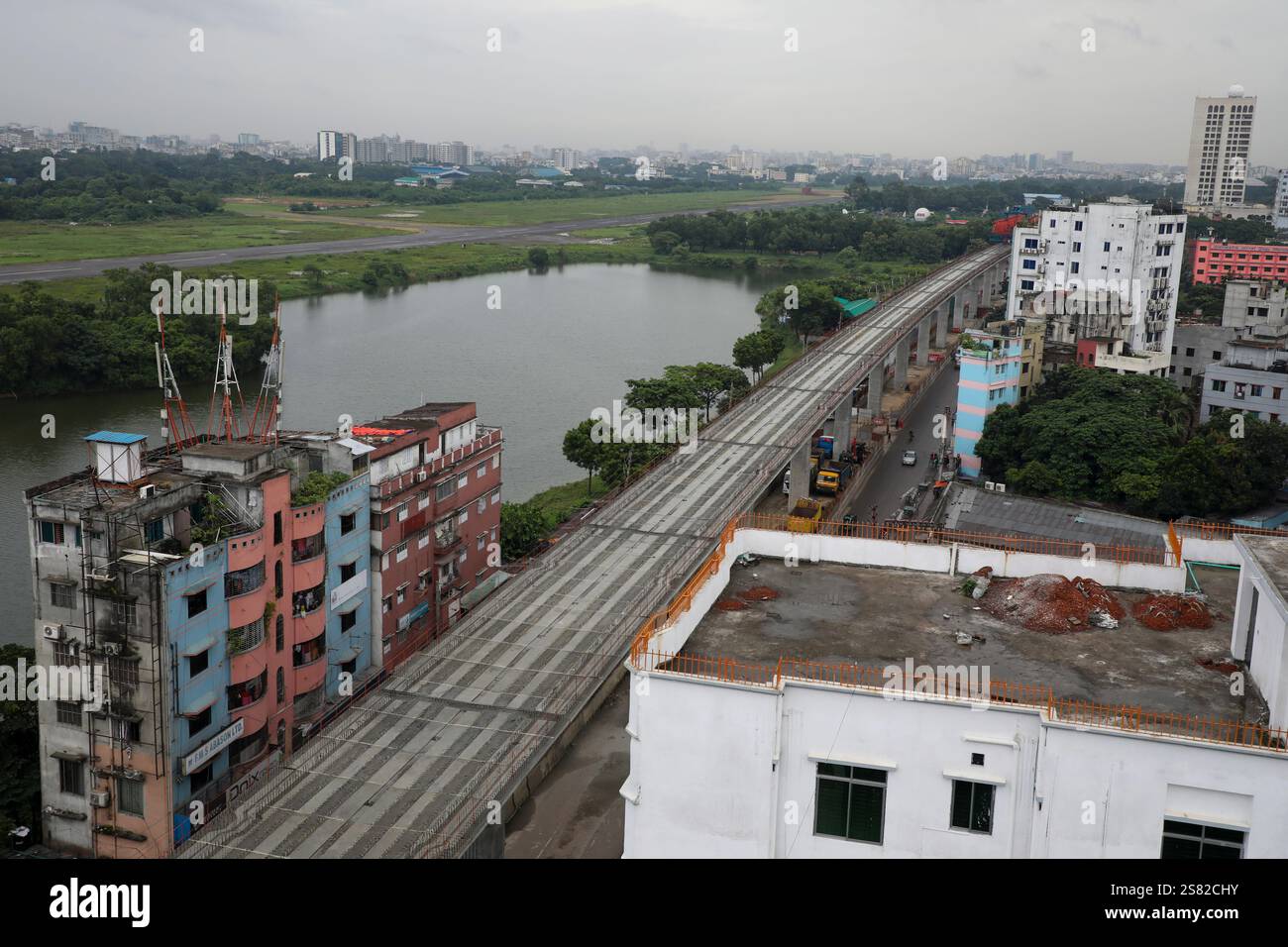 Construction of the Dhaka Metro Rail in Agargaon, Dhaka, Bangladesh ...