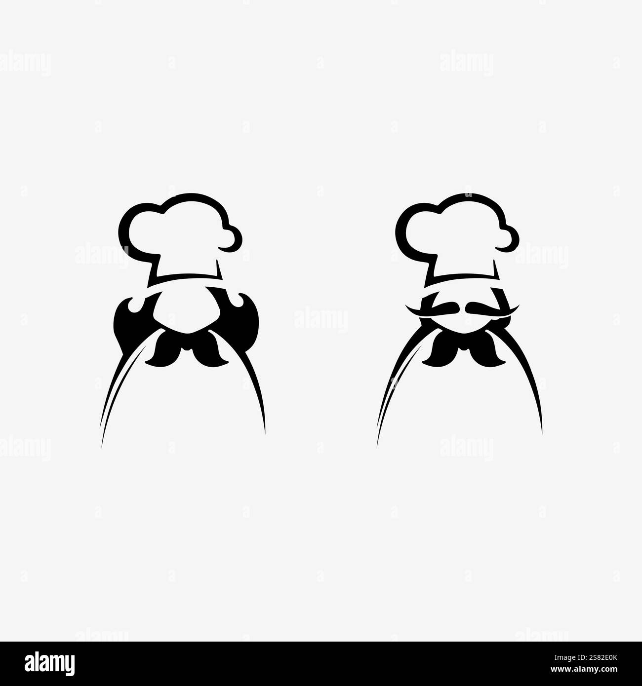 KITCHEN AND CHEF LOGO FOOD ICON RESTO AND CAFE DESIGN VECTOR Stock ...