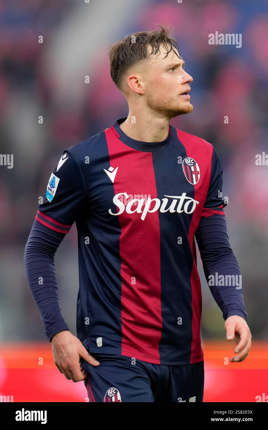 Bologna, Italy. 18th Jan, 2025. Sam Beukema of Bologna FC looks on ...