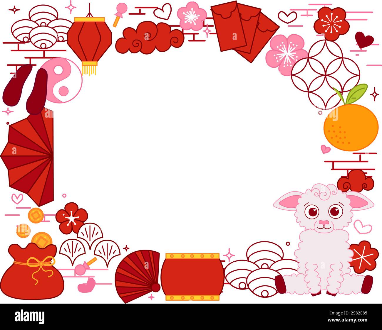 Hanging paper flower decoration Stock Vector Images - Alamy