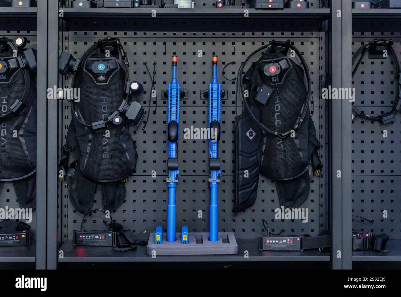 Wiesbaden, Germany. 20th Jan, 2025. The equipment for virtual training ...