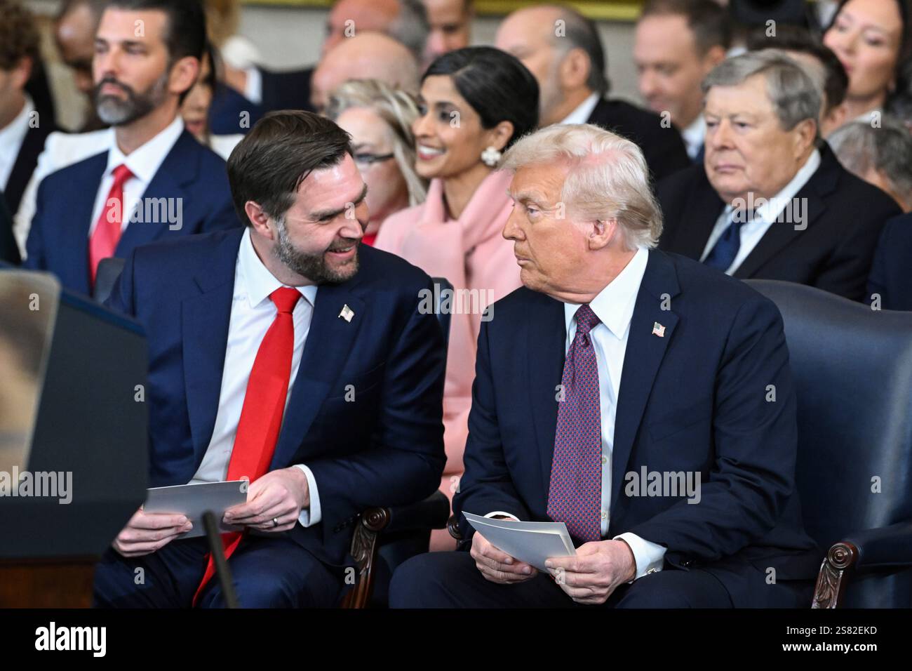 Washington, DC. 20th Jan, 2025. (L-R) US Vice President-elect J.D ...