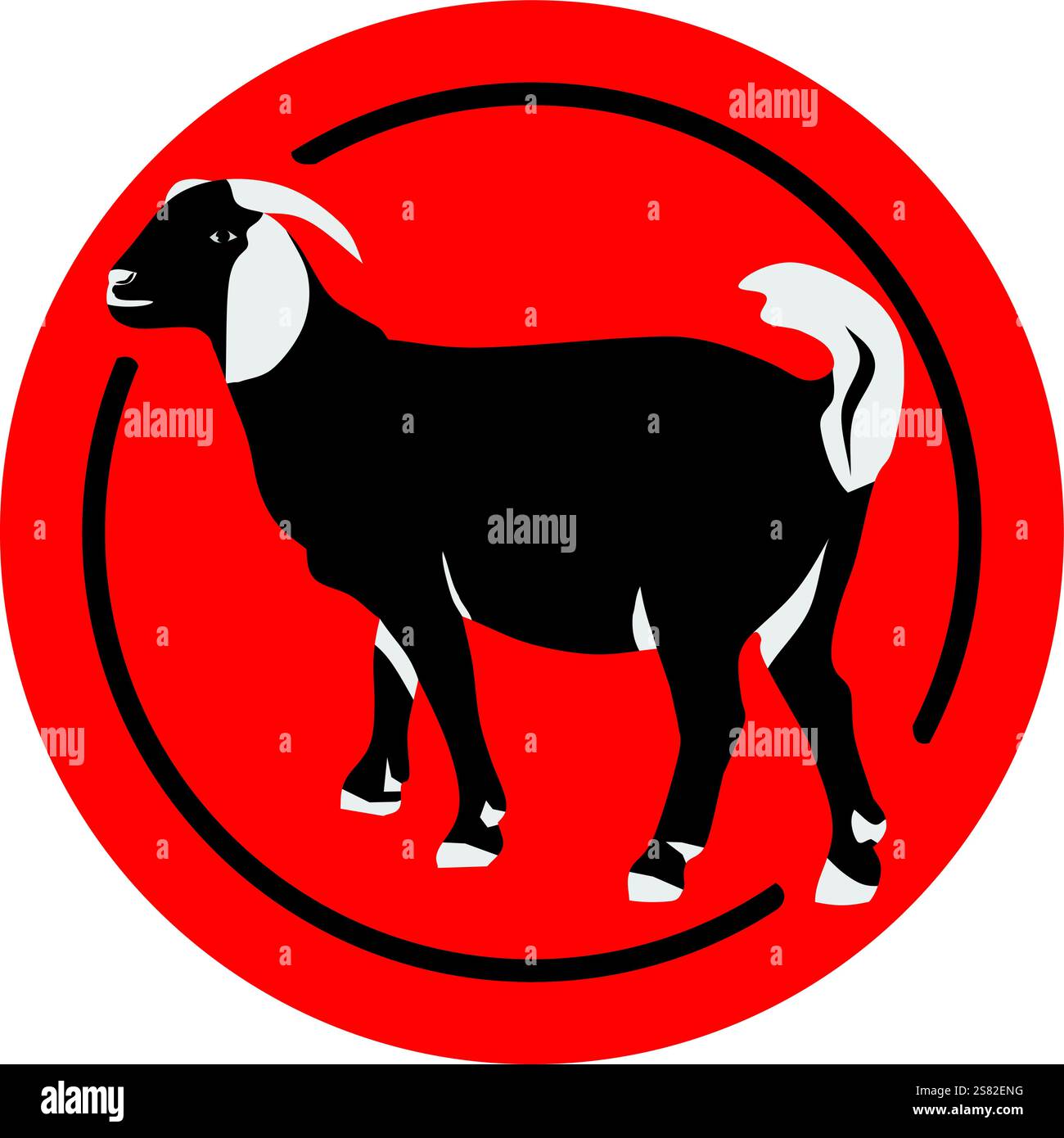 Goat Chinese Zodiac Sign Stock Vector Image & Art - Alamy