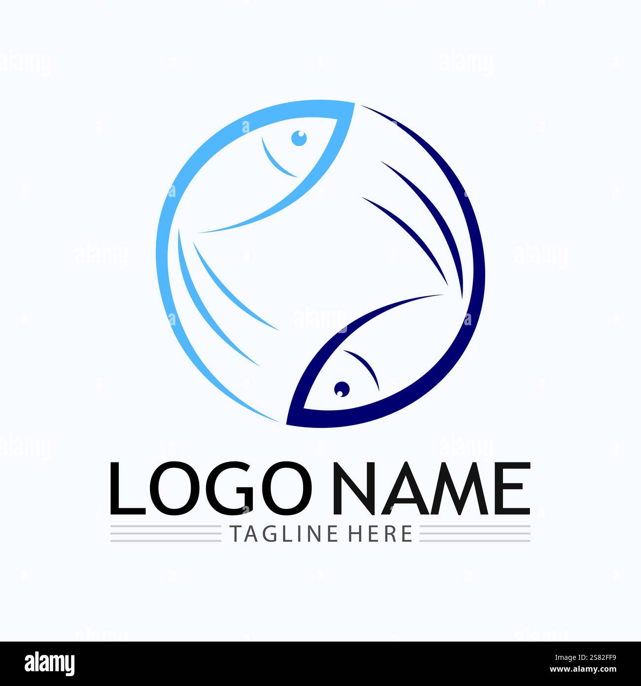 Fish logo template. Creative vector symbol Stock Vector Image & Art - Alamy