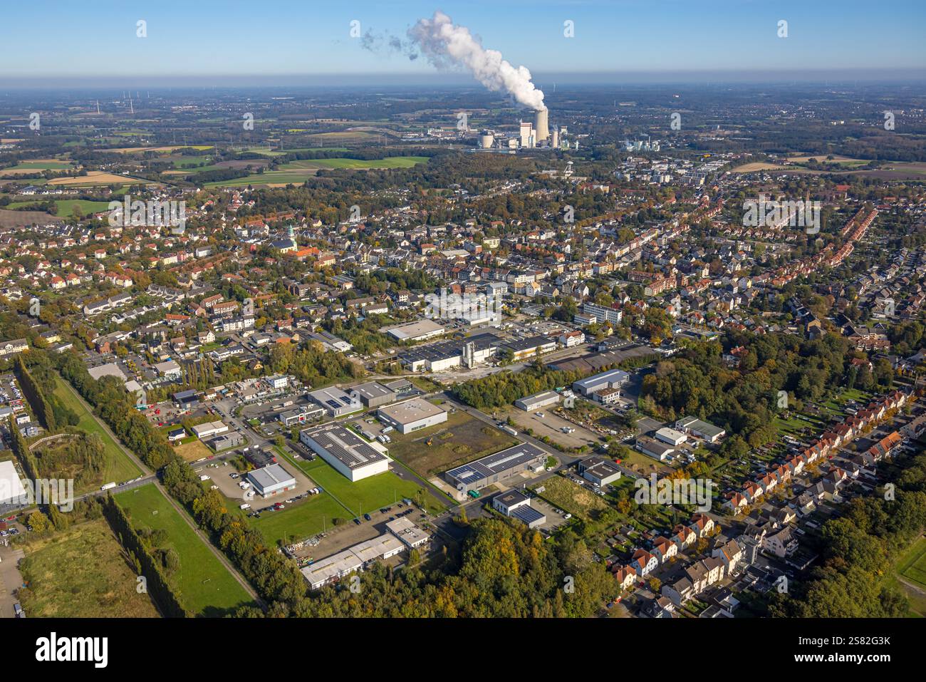 Aerial view, residential area, view of the district of Brambauer ...