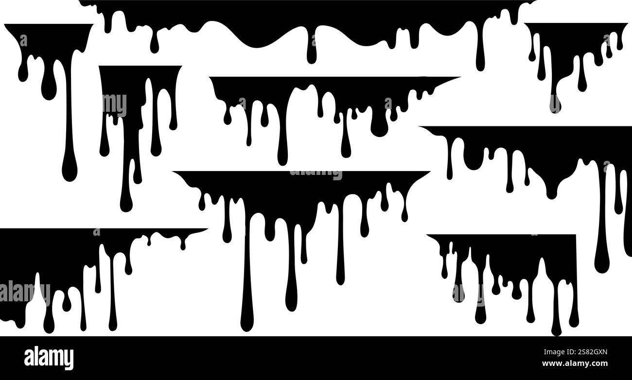 Black dripping oil stain Stock Vector Image & Art - Alamy