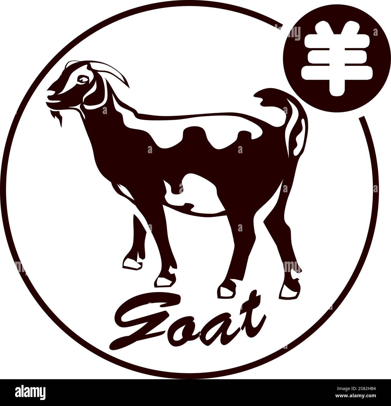 Goat Chinese Zodiac Sign Stock Vector Image & Art - Alamy