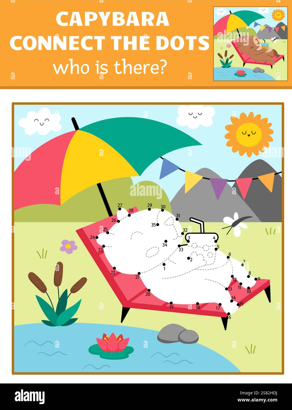 Cute baby pig relaxing Stock Vector Images - Alamy