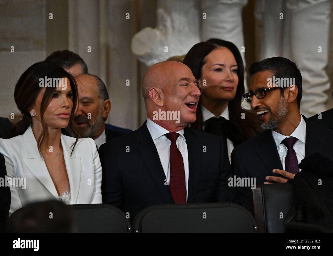 Washington, United States. 20th Jan, 2025. Lauren Sanchez, Jeff Bezos ...